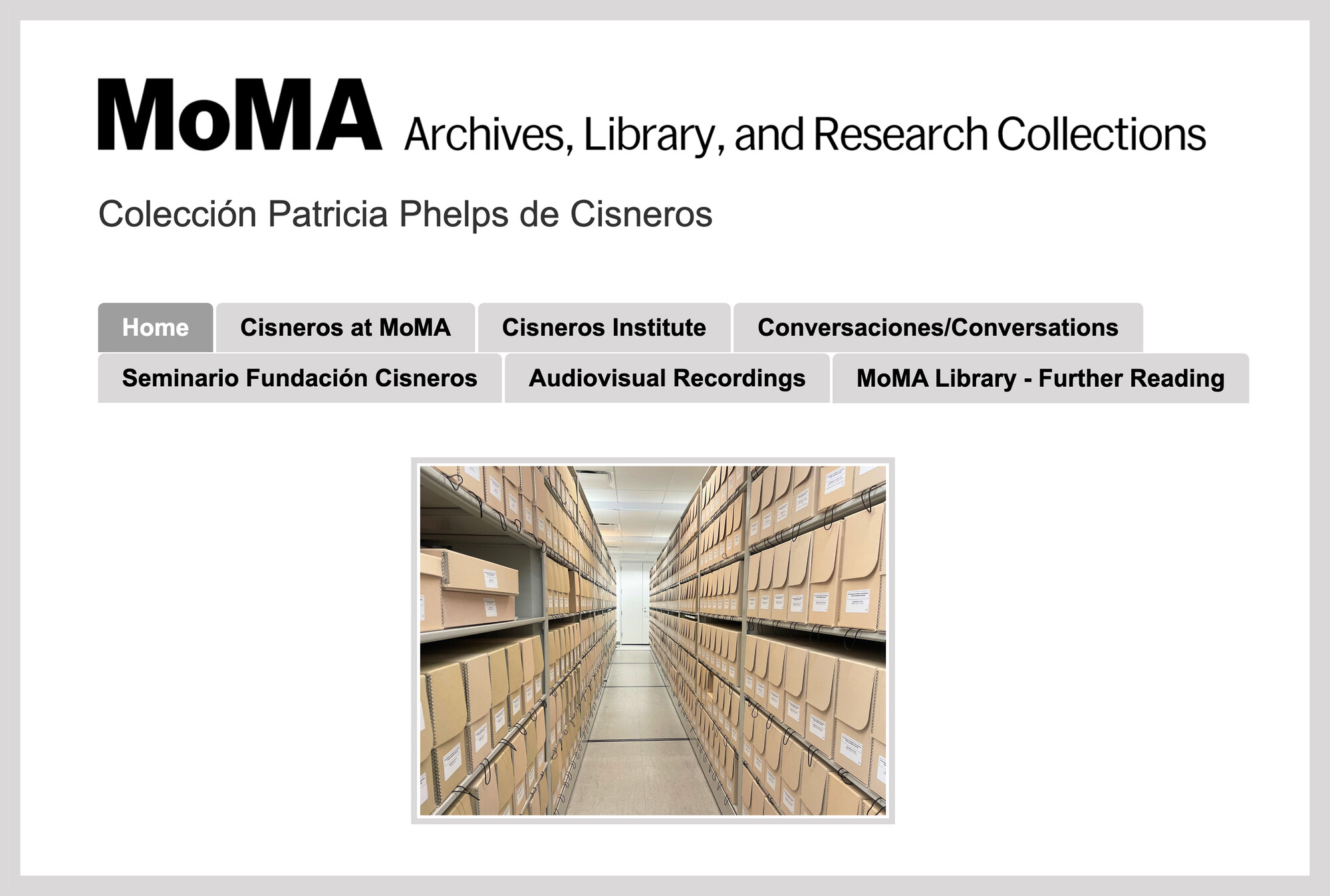 MoMA’s Cisneros Research Guide - Announcements - e-flux